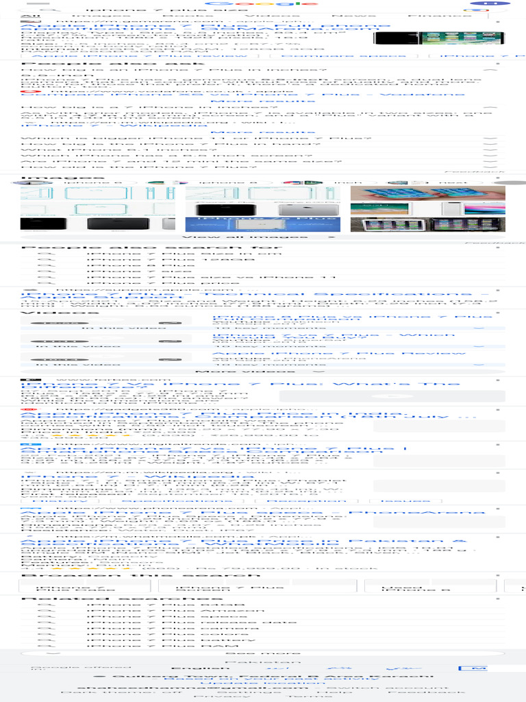 Iphone 7 Plus Size - Google Search | PDF | I Phone | Personal Digital ...