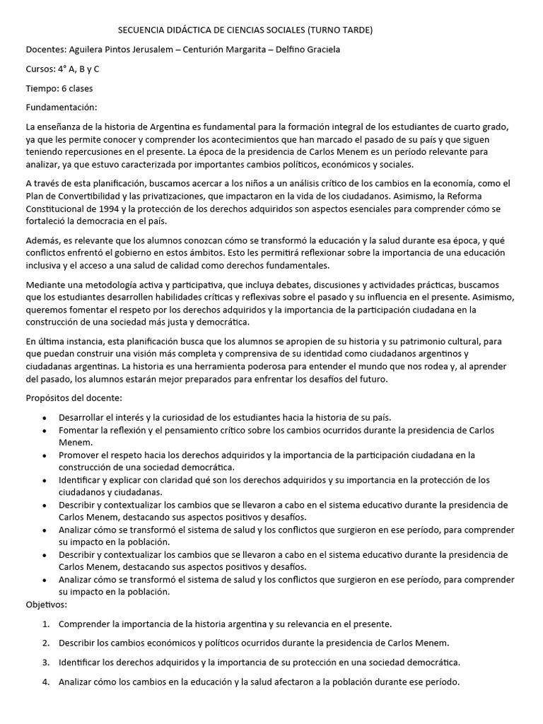Secuencia Didáctica de Ciencias Sociales Ok | PDF
