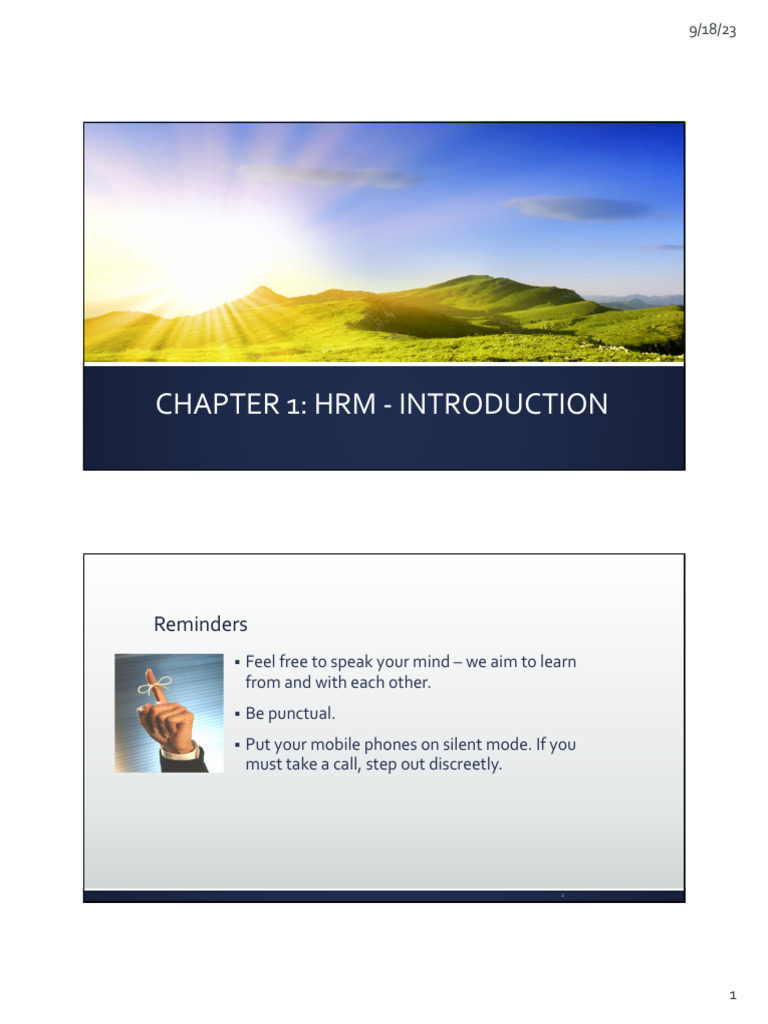 HRM-Chapter1.Introduction-đã Gộp | PDF | Human Resource Management | Human Resources