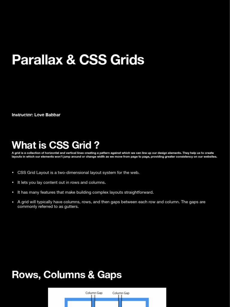 Parallax & CSS Grids | PDF