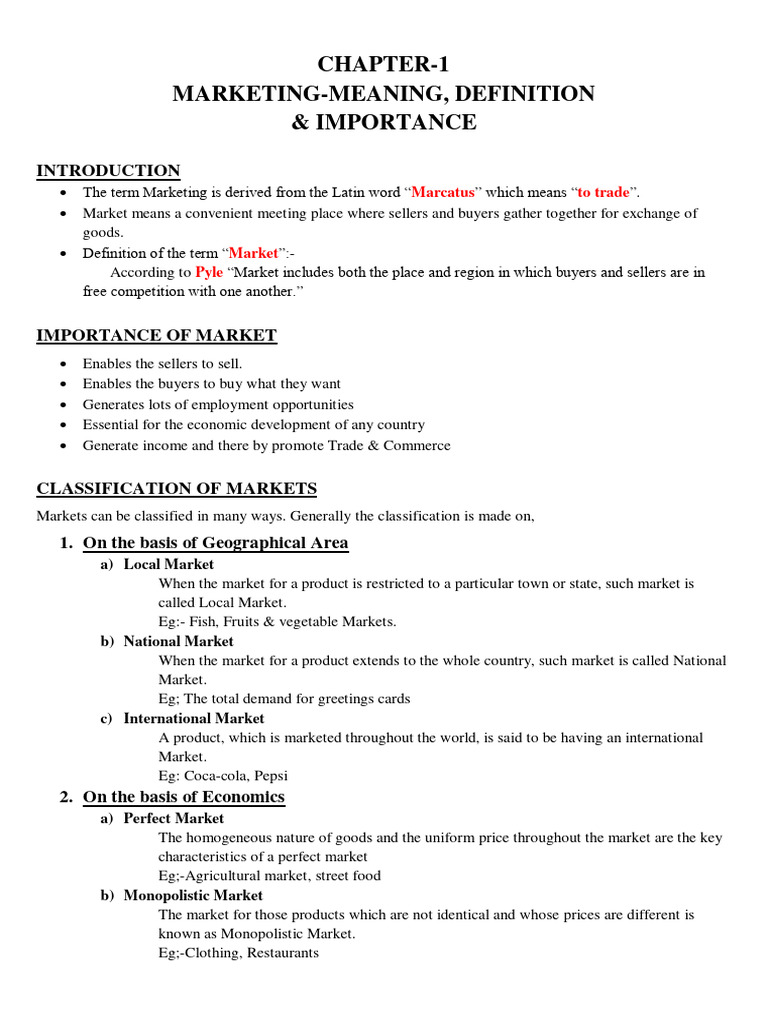 Marketing Chapter 1 Download Free Pdf Marketing Market Economics