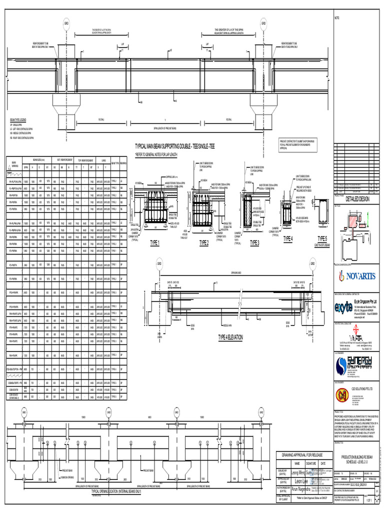 SG12.150.B - Dr20101-2.0-Production Building RC Beam Schedule - Level 2 ...