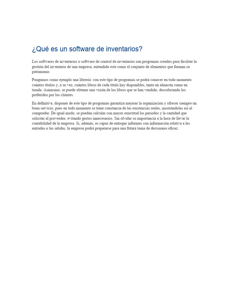 Software de Inventarios | PDF | Software | Inventario