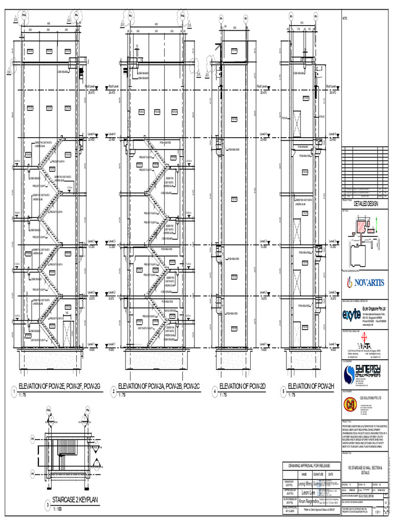 SG12.150.B - DR106-2.0-RC Staircase 02 Wall Section & Details | PDF ...