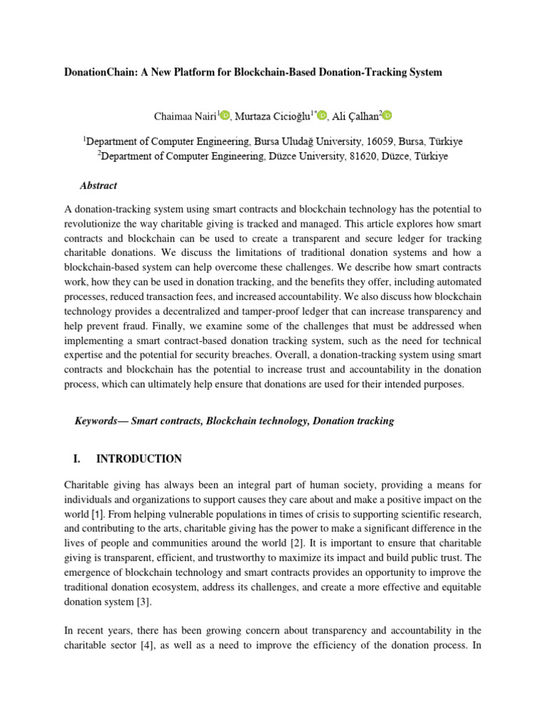 Blockchain Donation Tracking System | PDF | Software Engineering ...