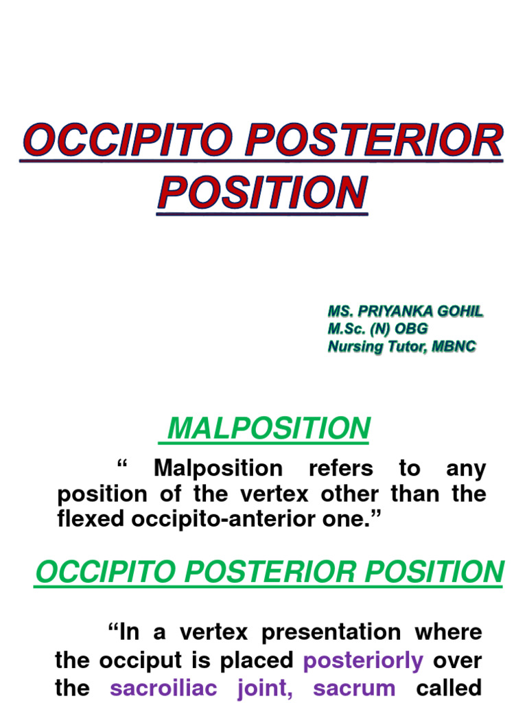 Occipitoposteriorposition 190701153947 | PDF | Pelvis | Childbirth