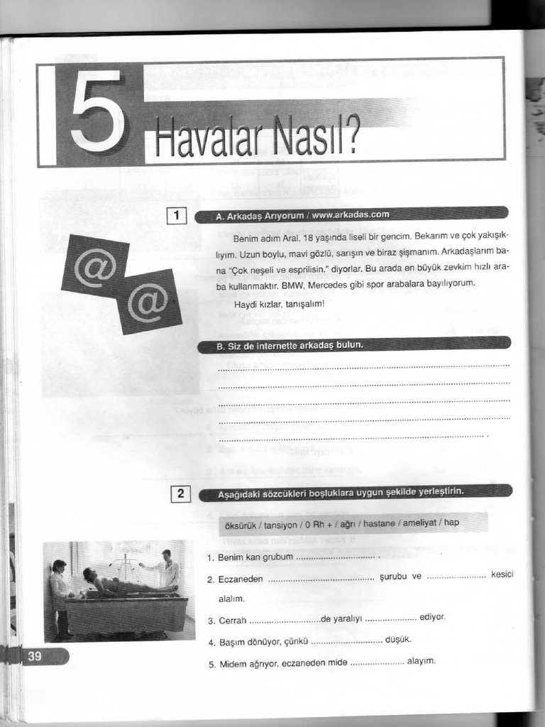 Turkish Language Workbook Unit 5 | PDF