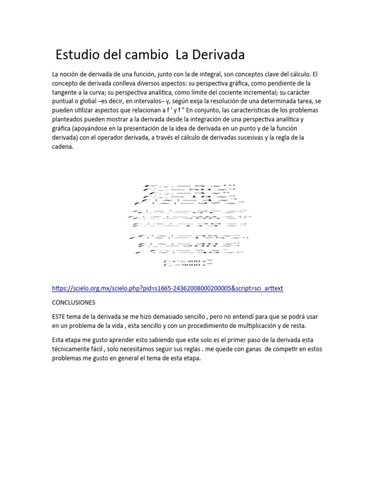 Derivadas: Conceptos y Aplicaciones | PDF | Derivado | Integral