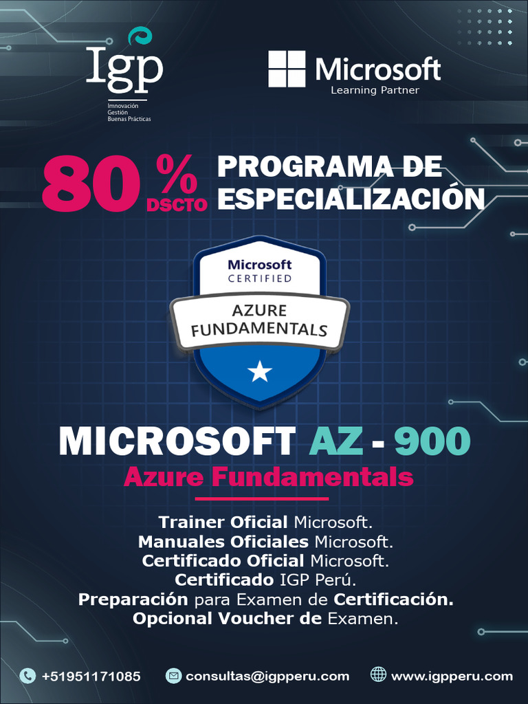 IGP PERU Microsoft AZ-900 Azure Fundamentals - ENERO2024 | PDF | Microsoft Azure | Computación ...