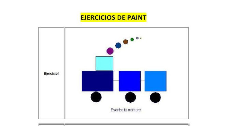Ejercicios Kinder PAINT | PDF