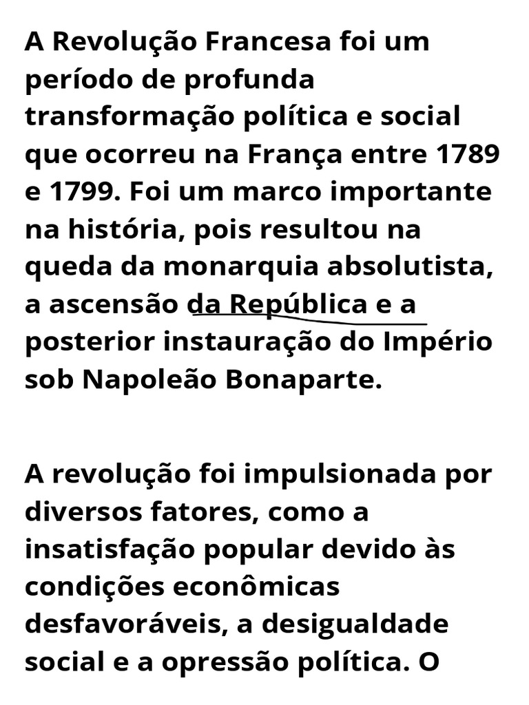 A Revolução Francesa foi um período de profunda transformação política ...