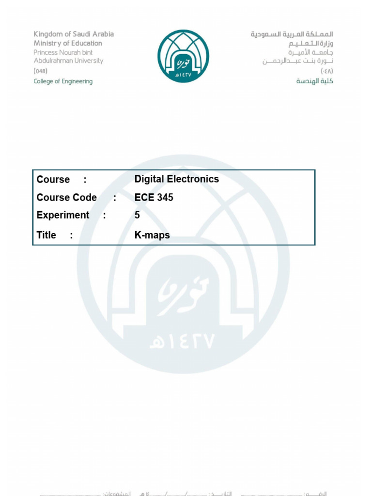 Bme 320 Lab 5 | PDF | Digital Electronics | Applied Mathematics