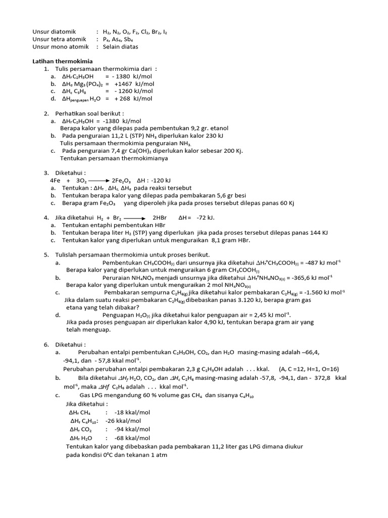Thermokimia-20 Januari | PDF