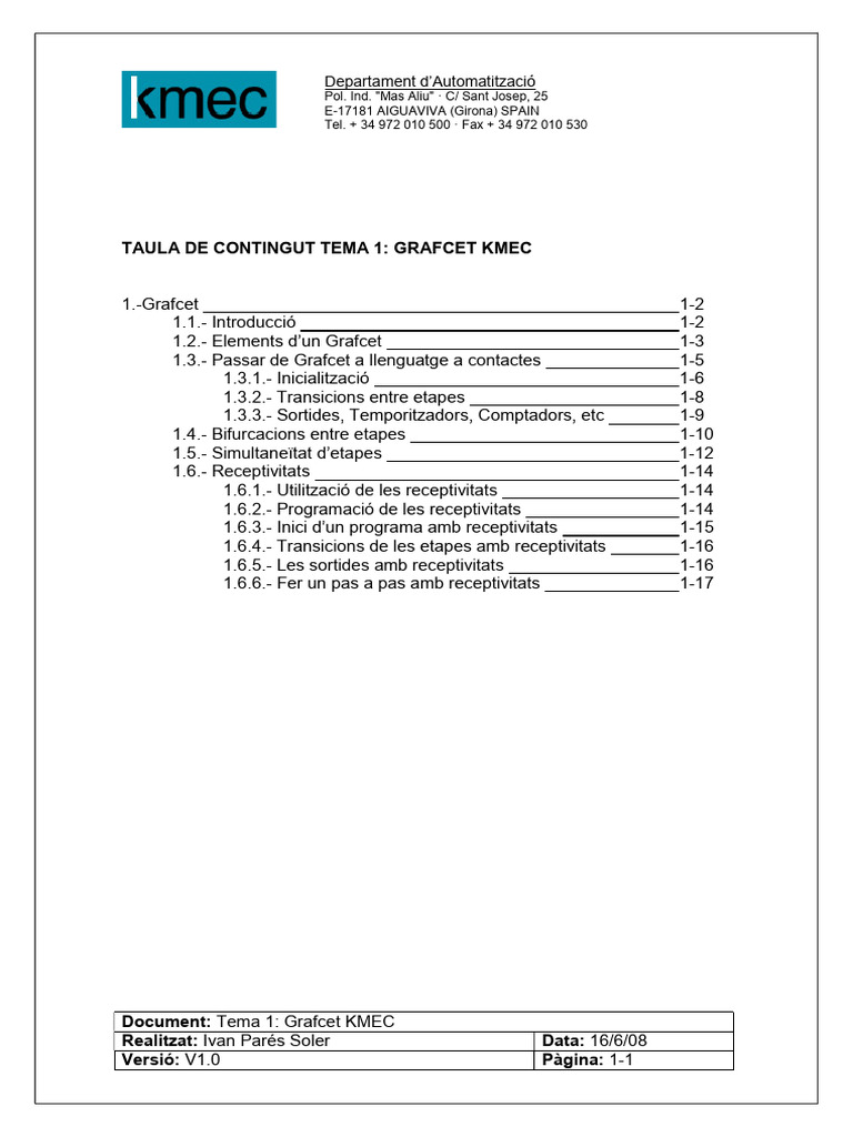 Tema1 - Grafcet KMEC | PDF