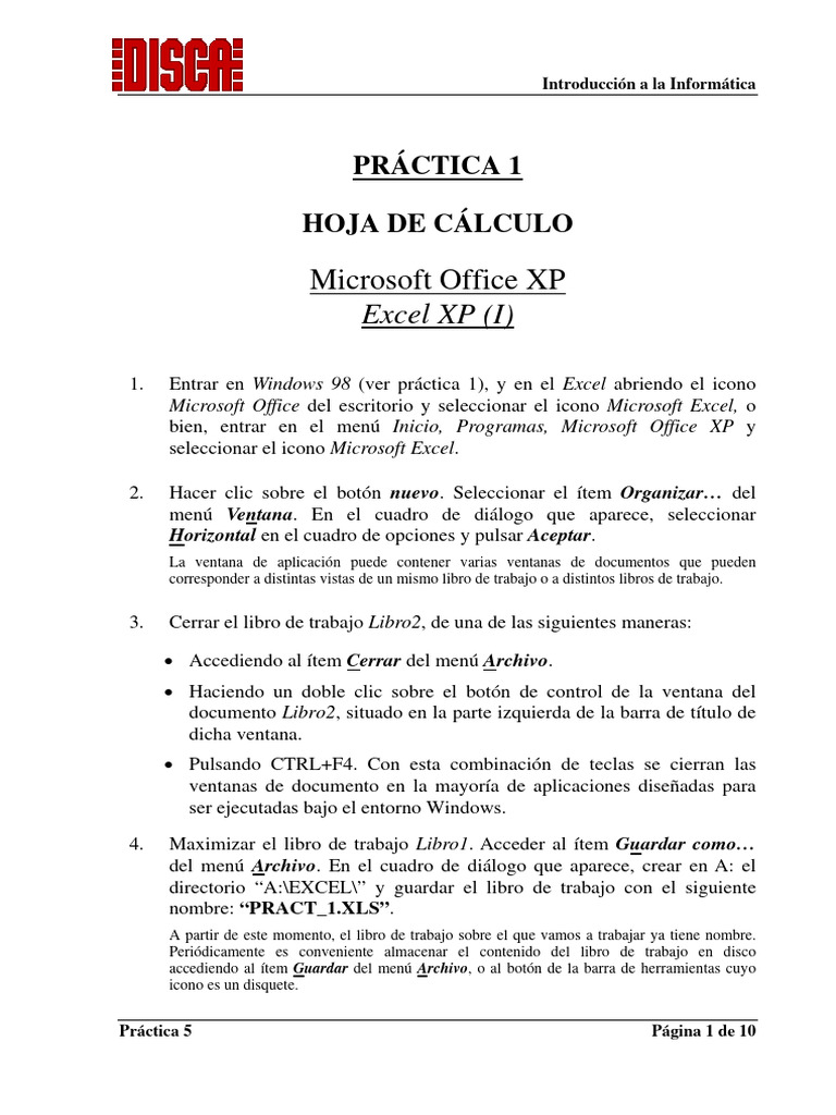 p03 - Excel - XP - 1 | PDF