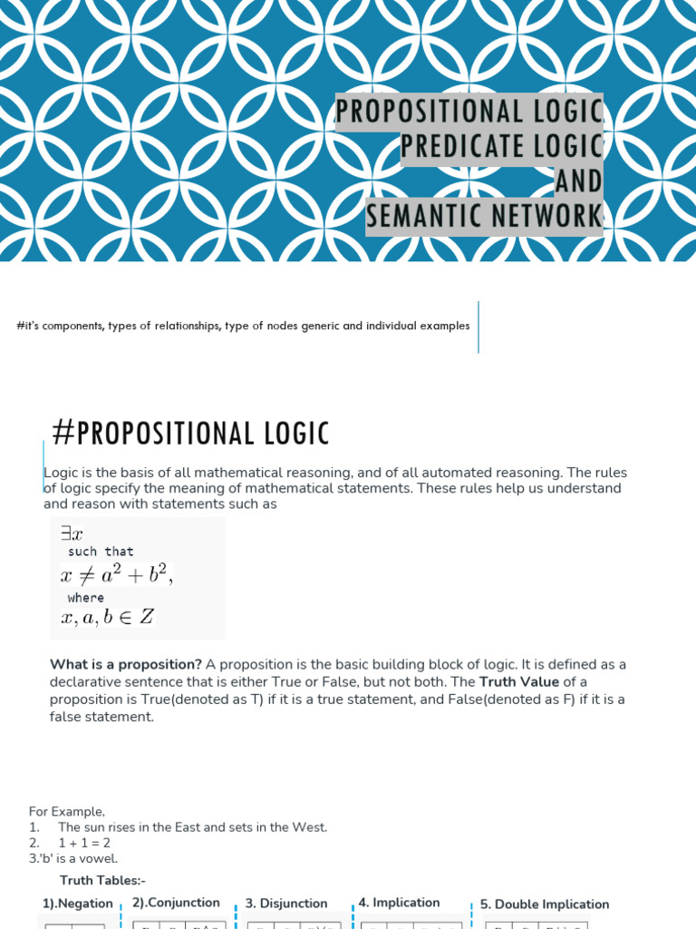 Propositional Logic | PDF | First Order Logic | Mathematics