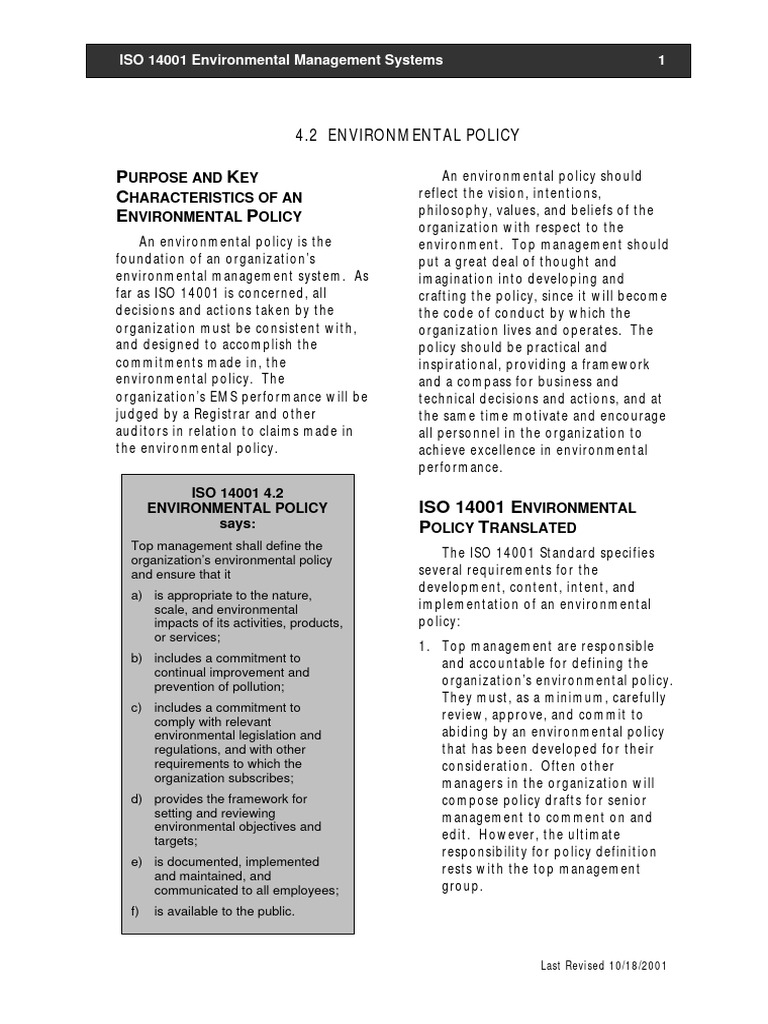 Reading 03 - Environmental Policy | PDF | Environmental Policy | Life ...