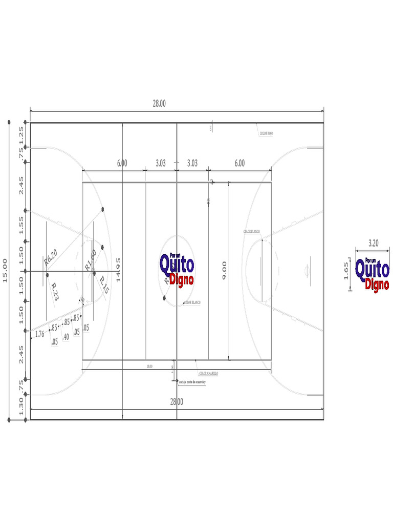 PLANO CANCHA MULTIUSOS-Model | PDF