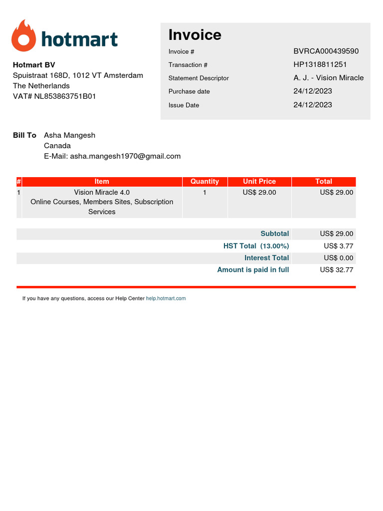 Payments-Invoice HP1318811251 | PDF