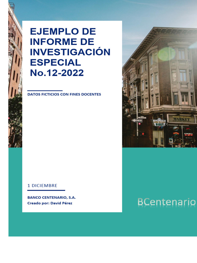 Ejemplo de Informe de Auditoría Forense | PDF