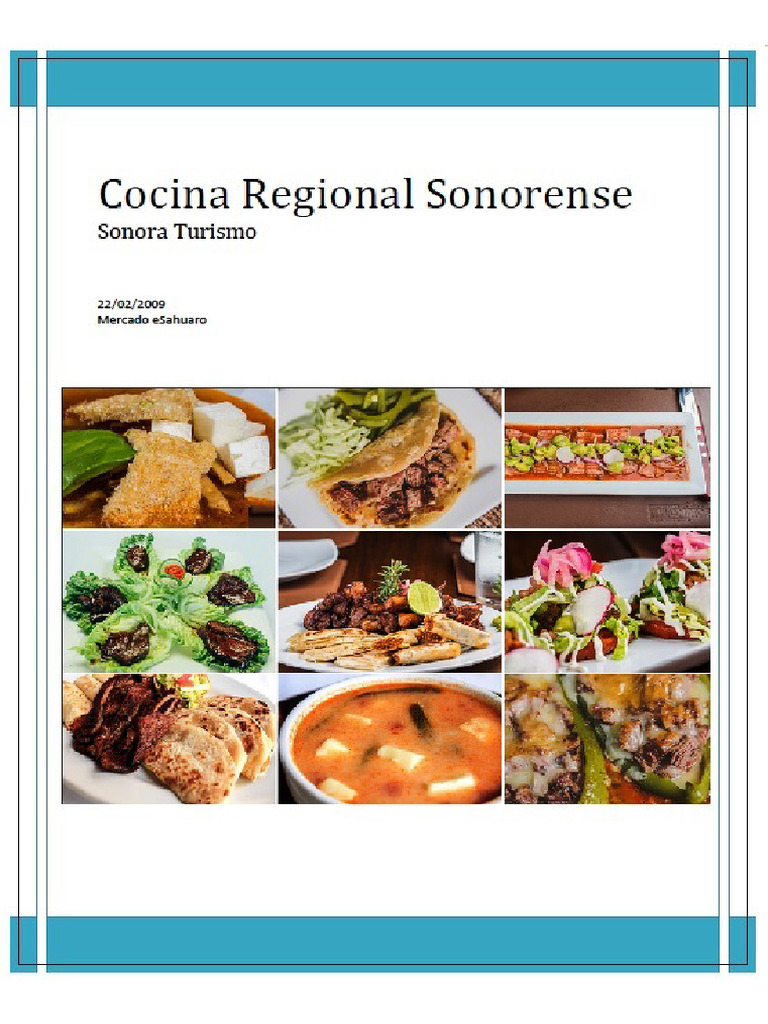 Cocina Regional Sonorense (México) - Sonora Turismo | PDF | Cocinando ...