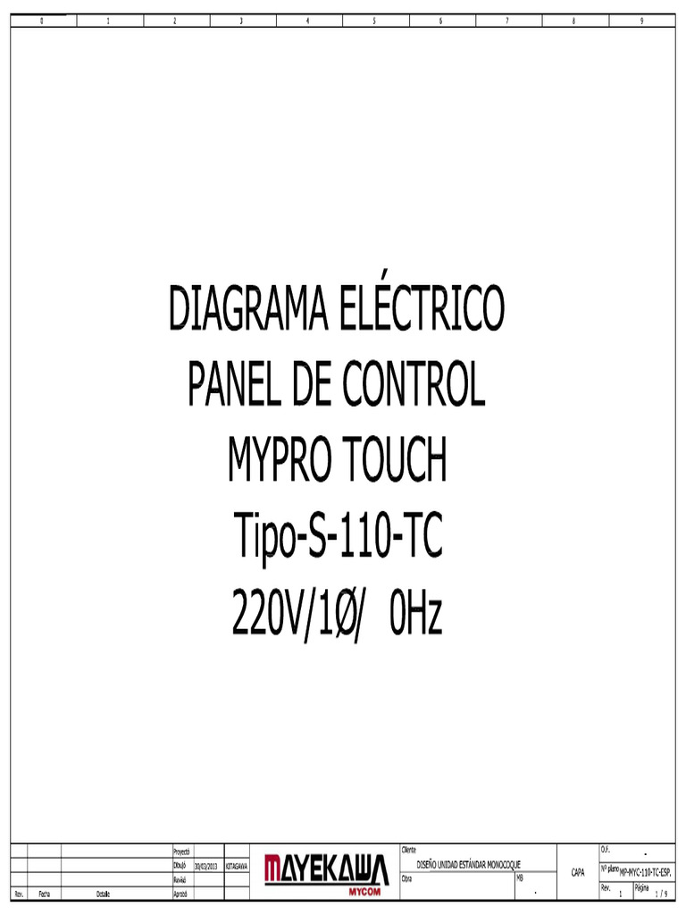 MYPRO TOUCH Tipo-S-110-TC-PLANO ELECTRICO - Rev1 PDF | PDF