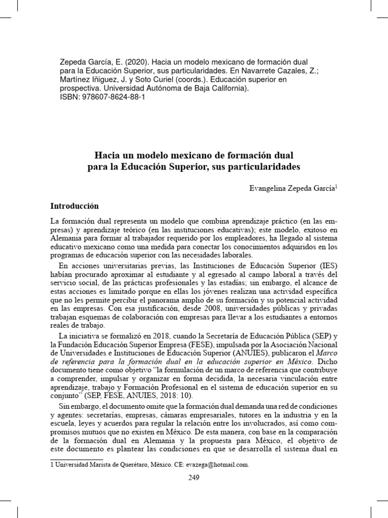 Educacion Dual en Mexico | PDF | Educación más alta | México