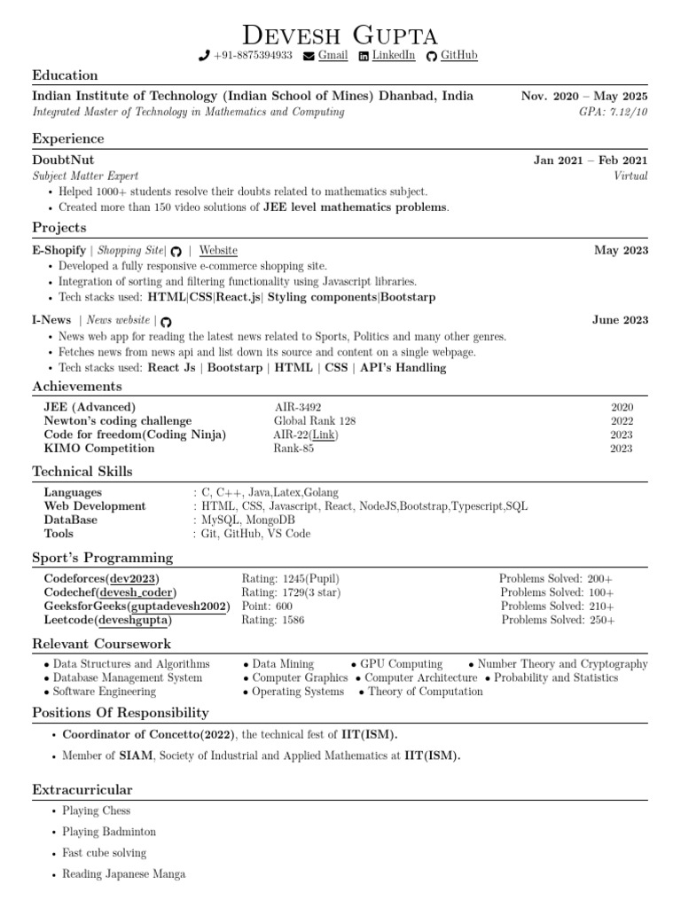 Iit - Devesh Gupta | PDF | Java Script | Bootstrap (Front End Framework)