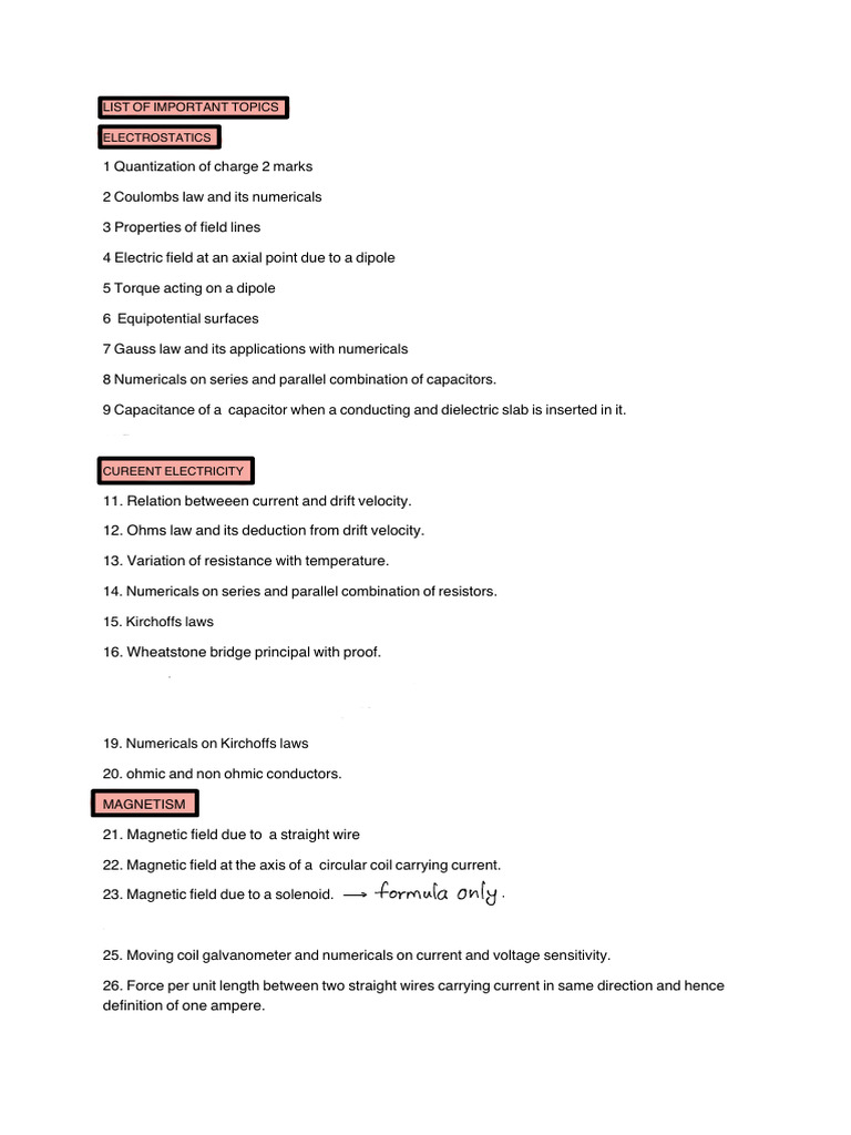 Important Topics Updated | PDF