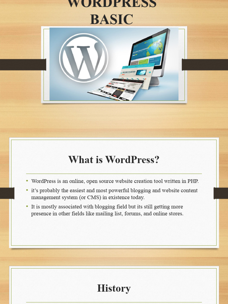 WordPress Basic.9294298.Powerpoint | PDF