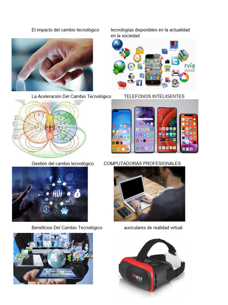El Impacto Del Cambio Tecnológico Tecnologías Disponibles en La Actualidad | PDF