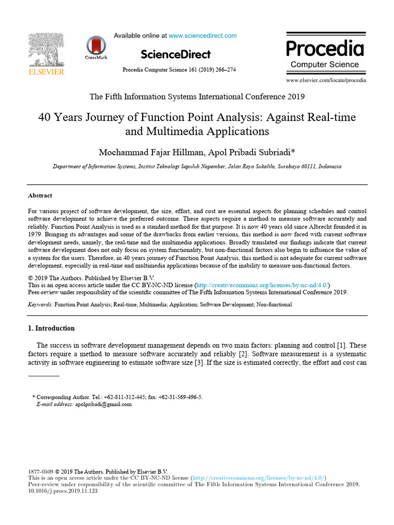 40 Years Journey of Function Point Analysis Agains | PDF | Application Software | Software ...