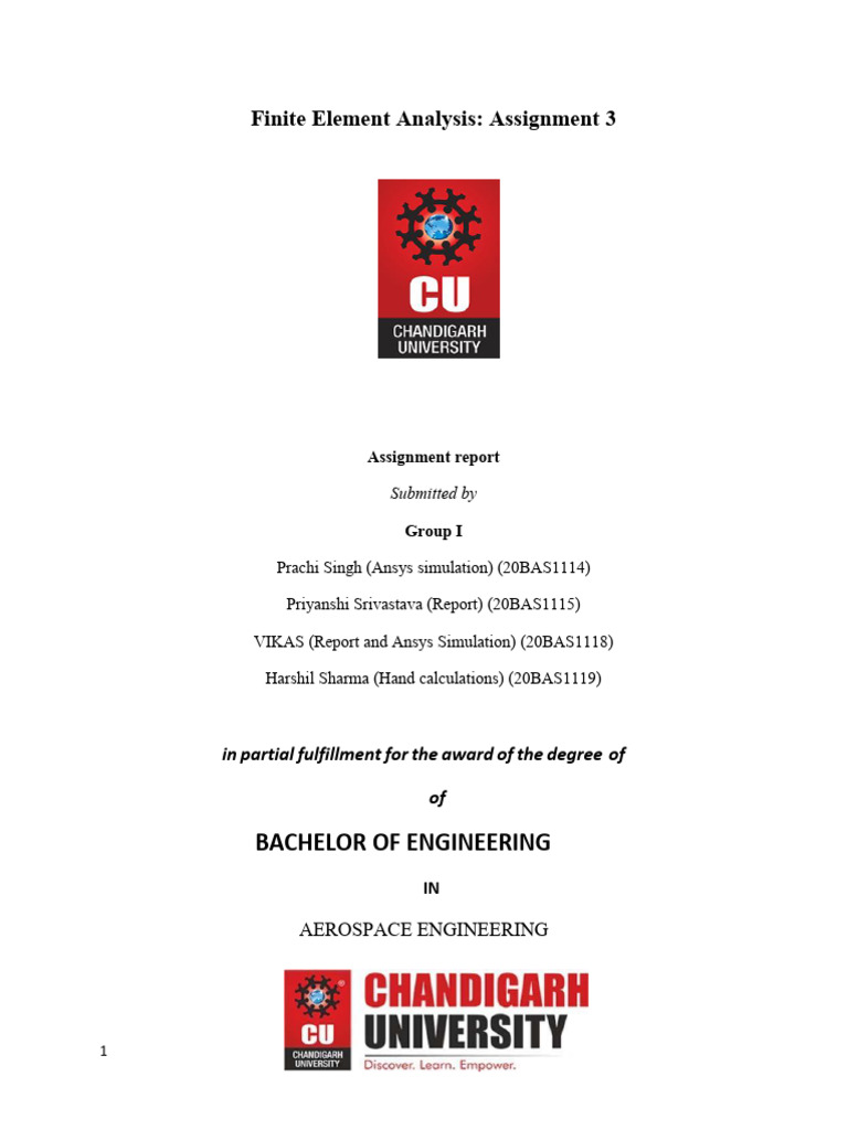 Finite Element Analysis Assignment 3 | PDF Finite Element Analysis Assignment 3 | PDF