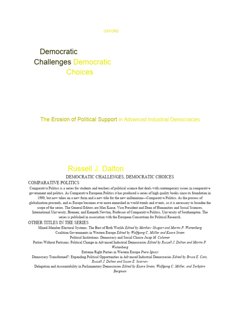 Dalton Russell | PDF | Democracy | Political Ideologies