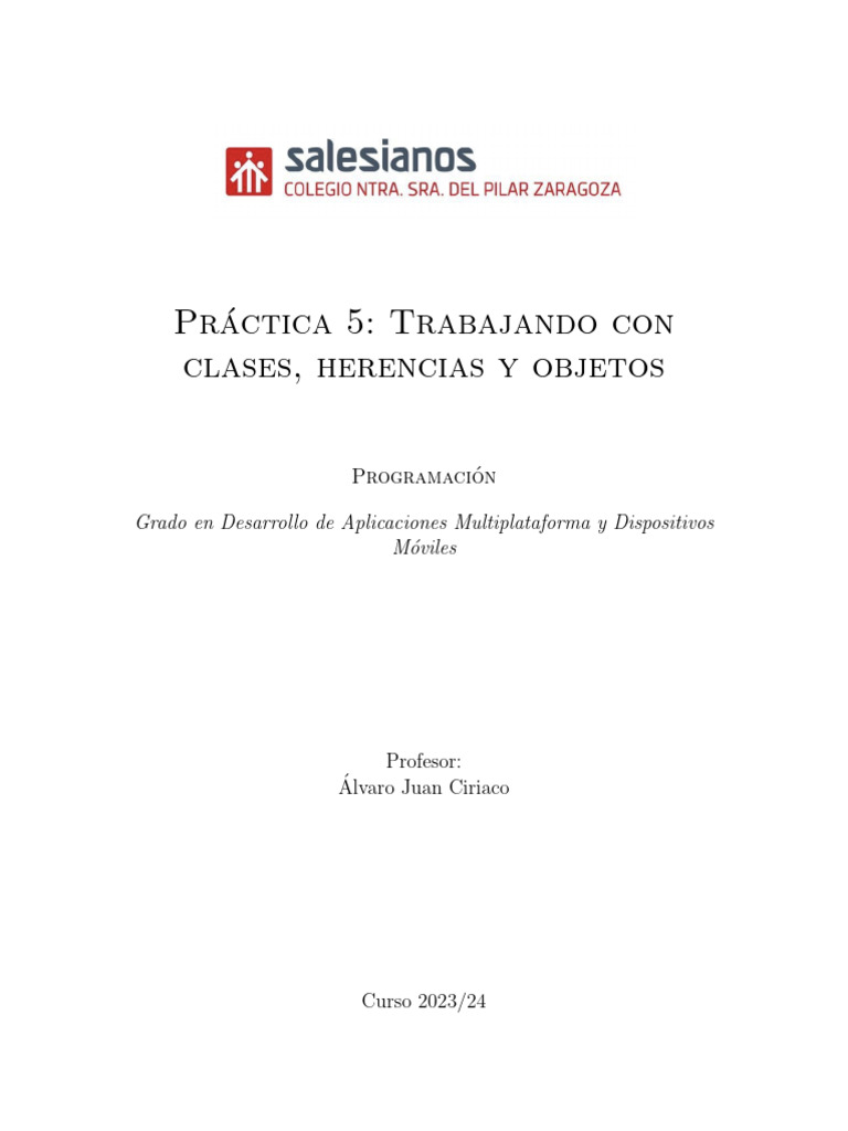 Practica5 Prog | PDF | Java (lenguaje de programación) | Informática Practica5 Prog | PDF | Java (lenguaje de programación) | Informática