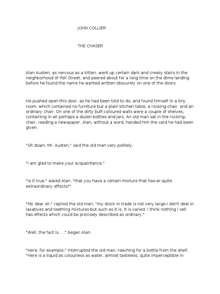 John Collier The Chaser | PDF | Poetry