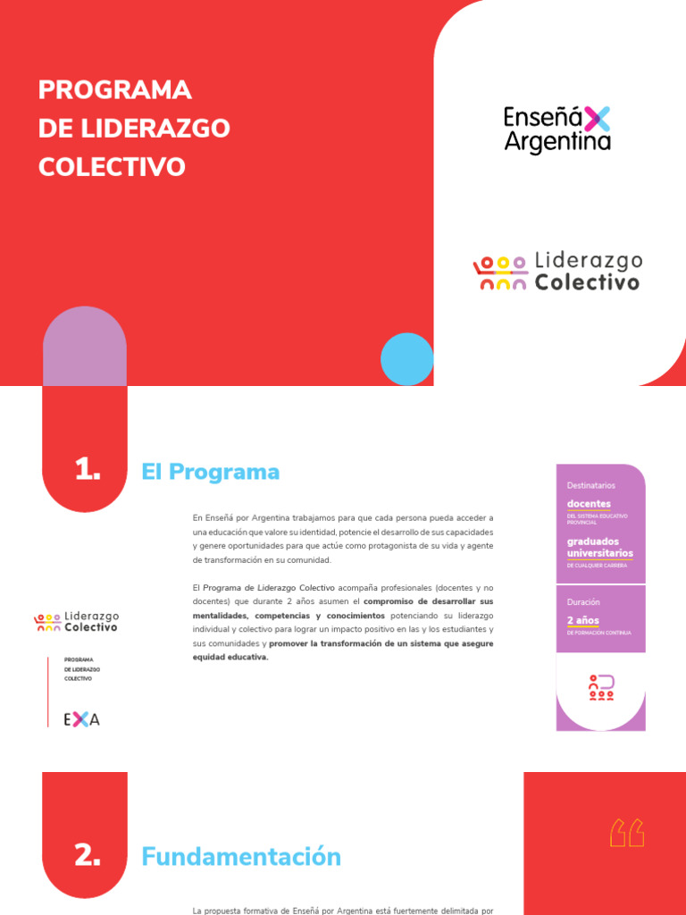 Presentacion Programa Liderazgo Colectivo | PDF
