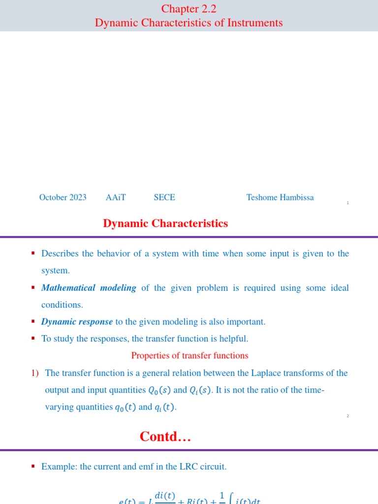 Chapter 2.2 Dynamic - New | PDF | Damping | Ordinary Differential Equation