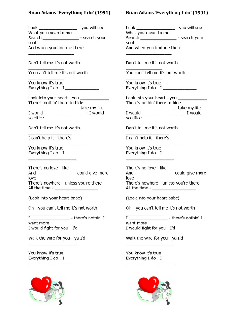 Brian Adams Everything I Do | PDF