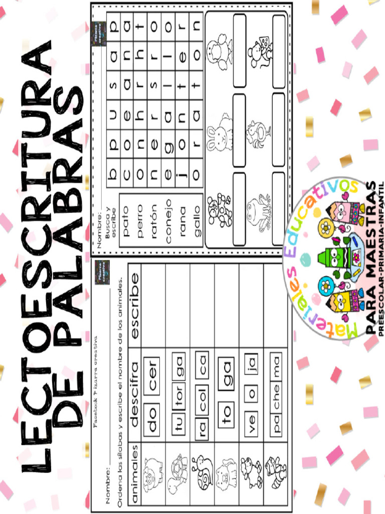 Cuaderno de Lectoescritura para Sílabas Por Materiales Educativos ...