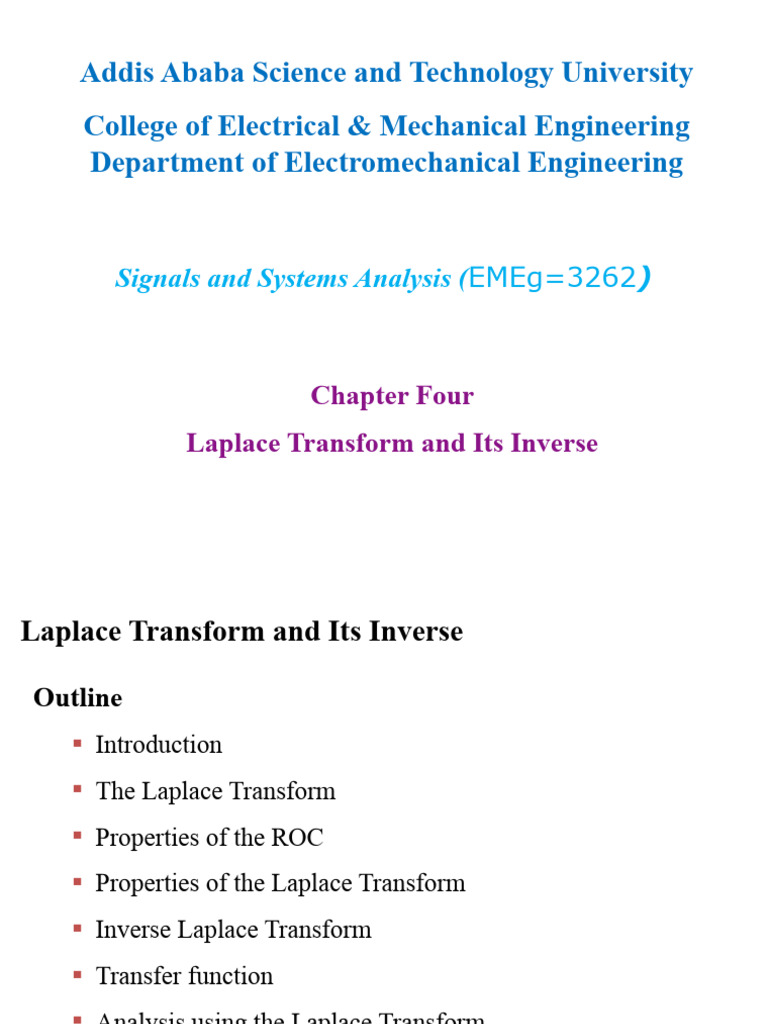 04 Laplace Transform And Its Inverse Pdf