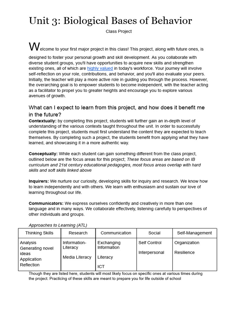 Biological Behavior Video Project | PDF