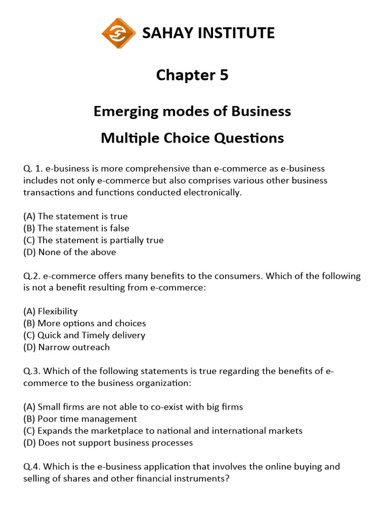 Emerging Modes of Business | PDF | E Commerce | Business Process