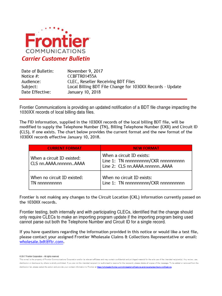 Local Billing BDT File Update 2018 | PDF | Computing | Telecommunications