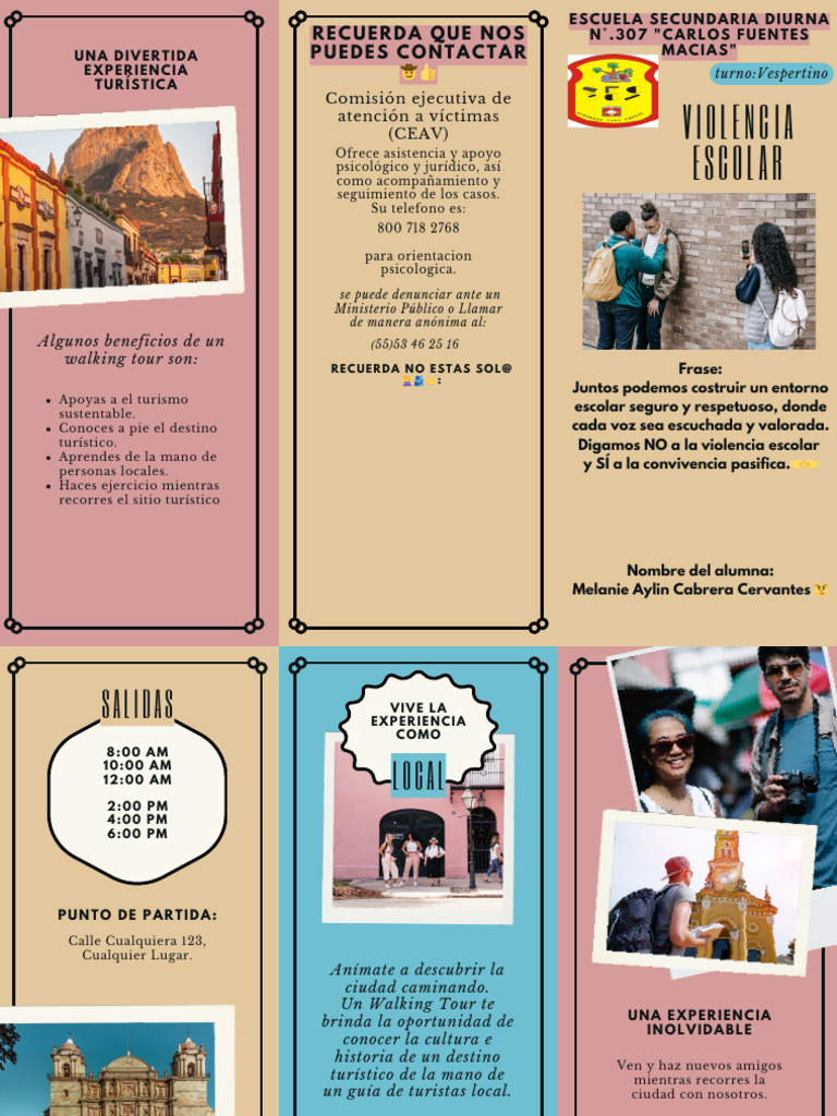 Triptico Turismo Con Fotos Moderno | PDF