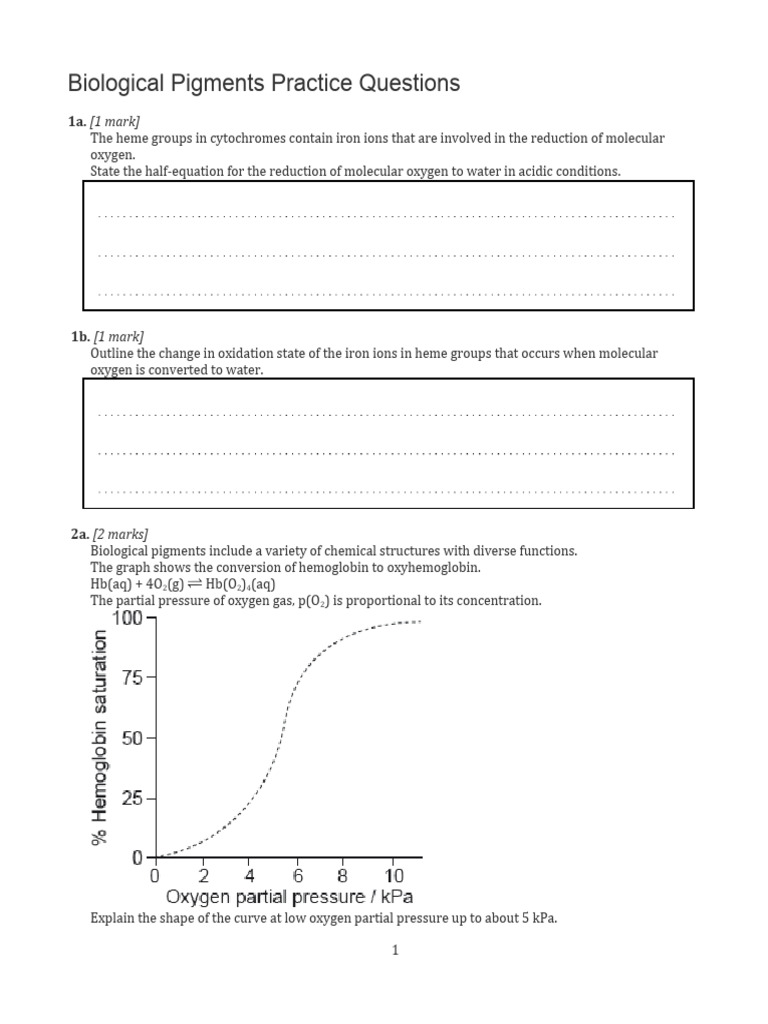 Biological Pigments and Hemoglobin Dynamics | PDF | Hemoglobin ...