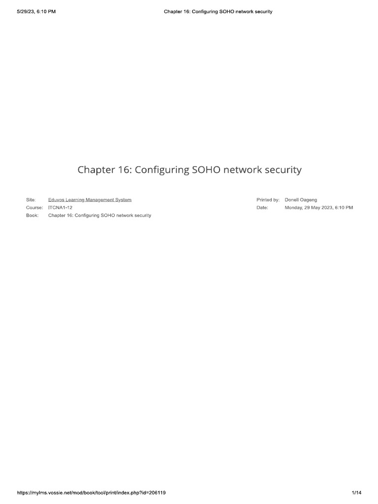SOHO Network Security | PDF