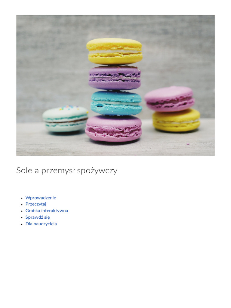 Sole A Przemysl Spozywczy | PDF