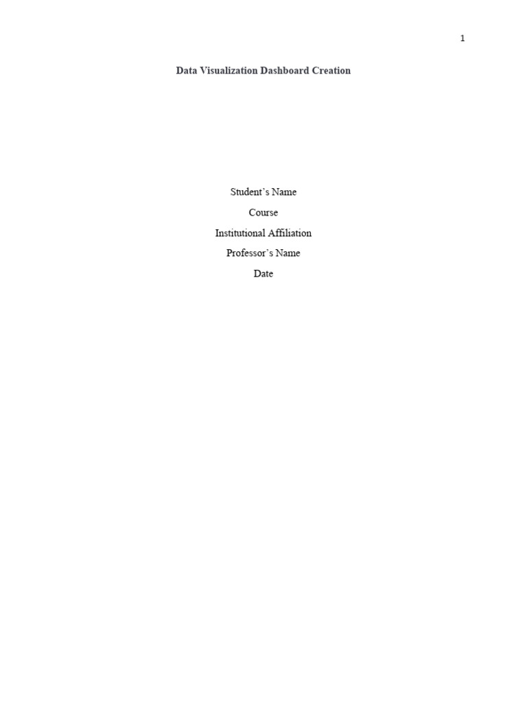 Data Visualization Dashboard Creation | PDF | Performance Indicator | Sales Data Visualization Dashboard Creation | PDF | Performance Indicator | Sales