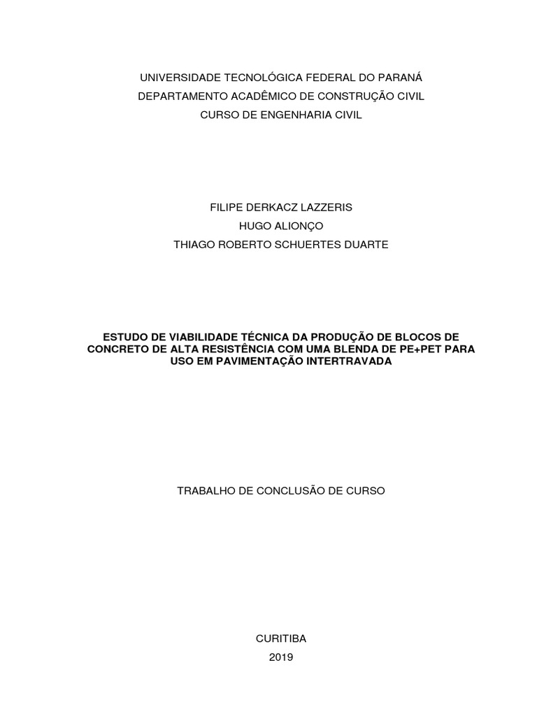 Tcc Blocos Intertravados De Concreto Com Agregado Reciclado Pdf